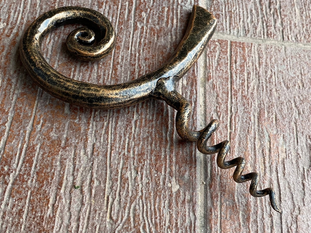Corkscrew, Handforged Corkscrew, Wrought Iron Corkscrew, Iron Corkscrew ...