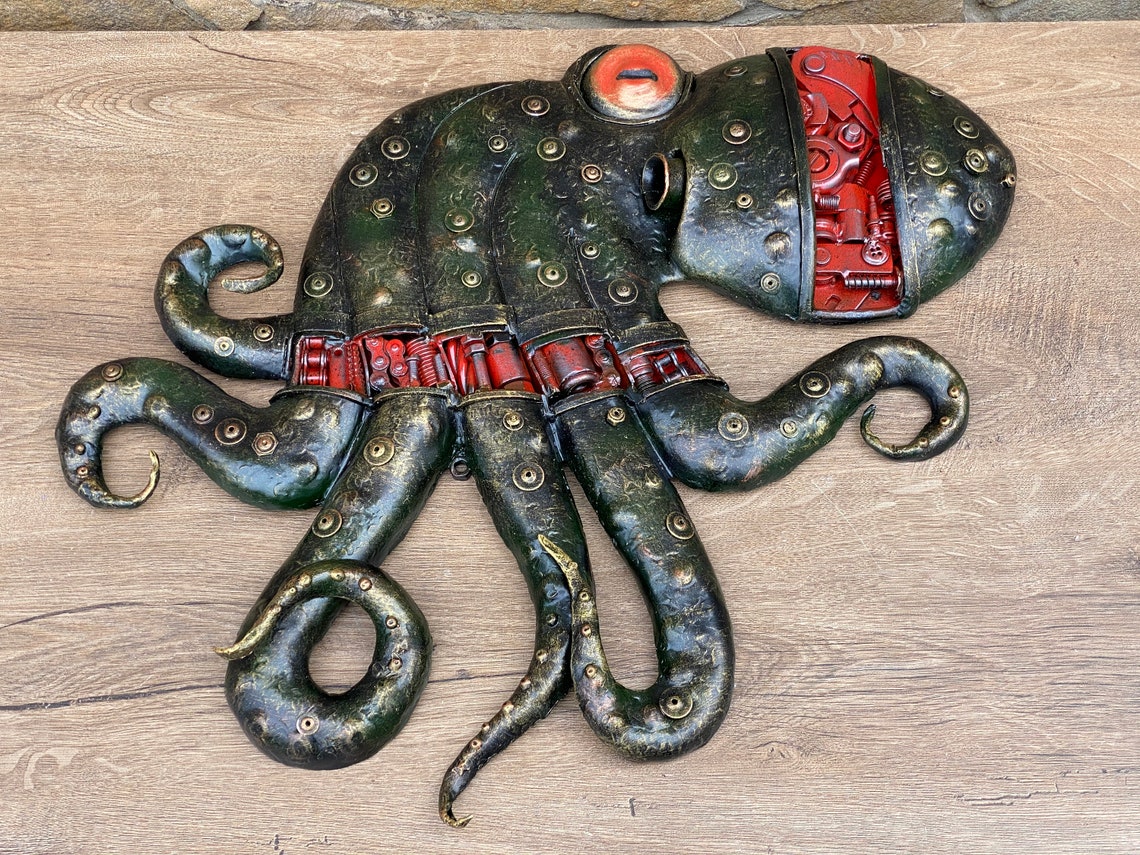 Steampunk Octopus Octopus Steampunk Ocean Decor Costal - Etsy