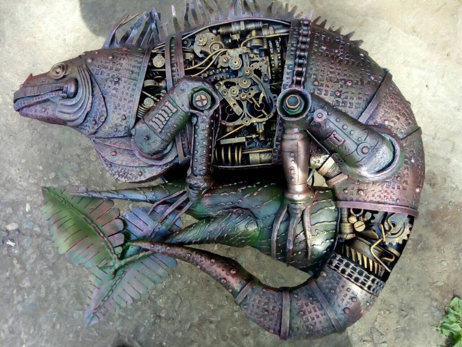 Steampunk Iguana Reptile Decor Steam Punk Steampunk - Etsy