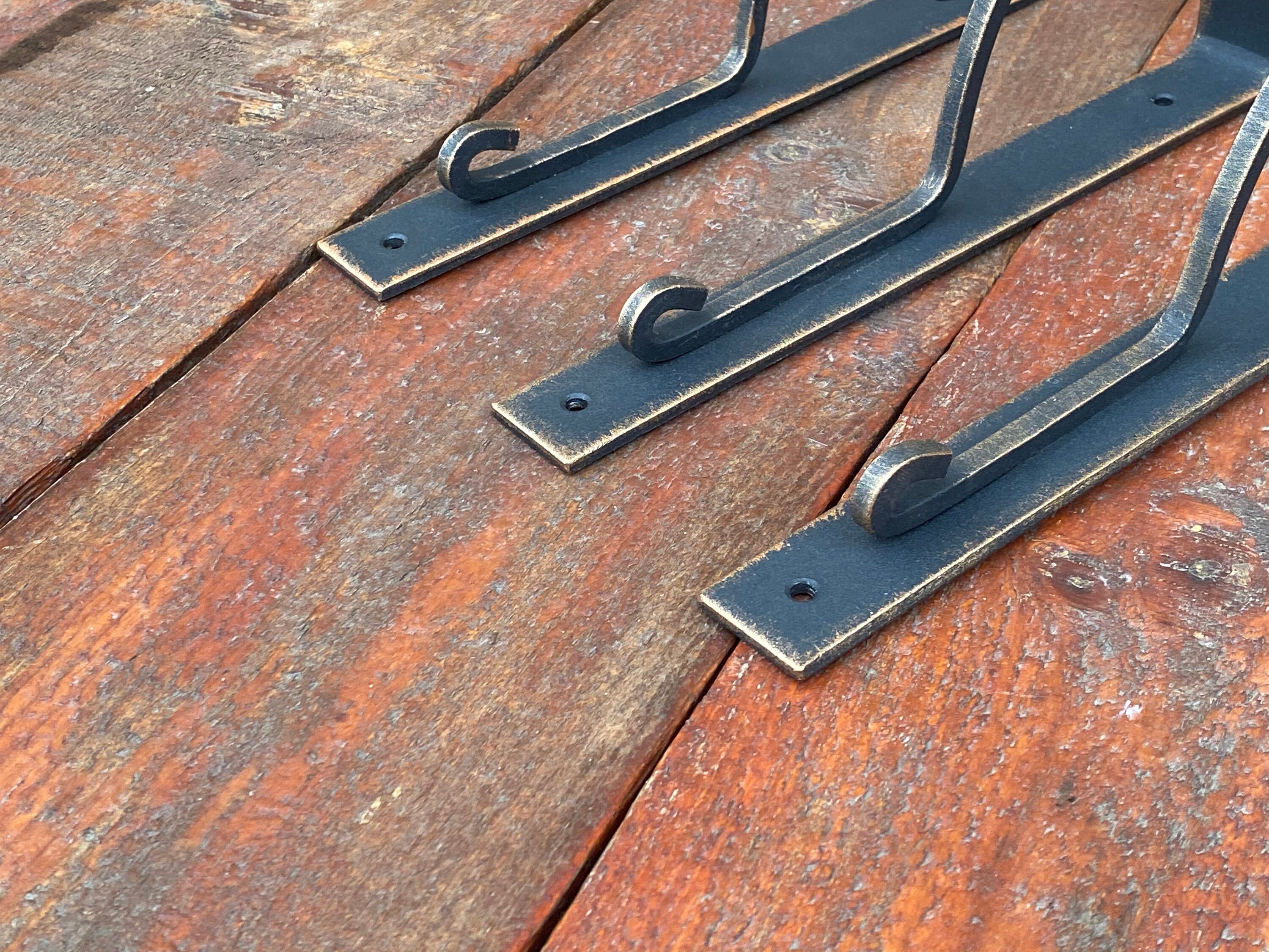 Shelf Brackets Bracket Bracket Hooks Hand Forged Brackets | Etsy