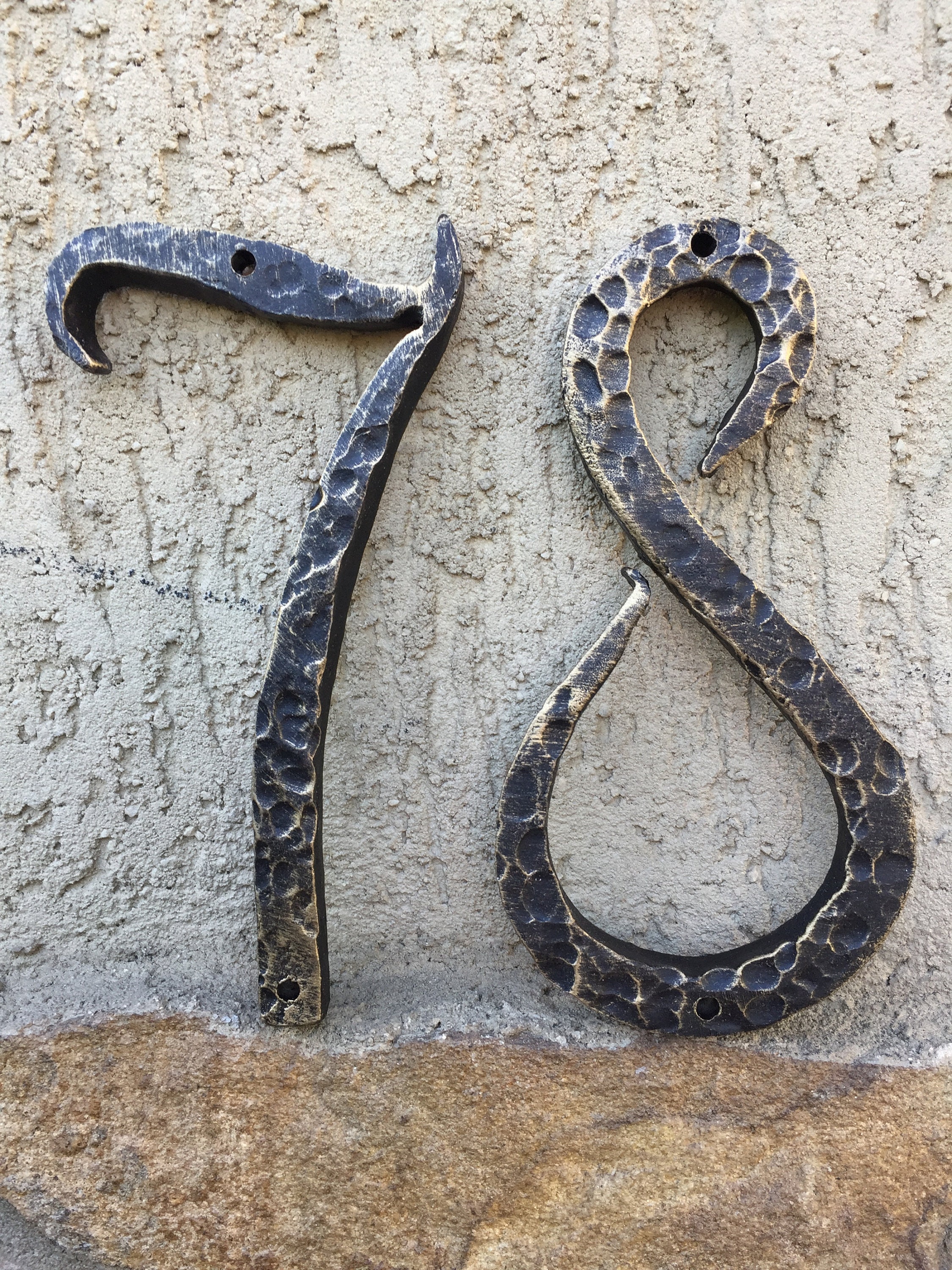 Numbers Steel Numbers Numbers Wall Hanging Script House - Etsy