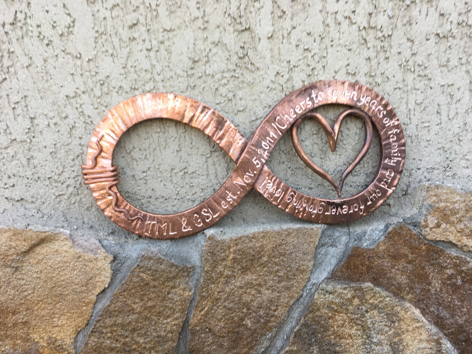 Copper Infinity Sign Copper Anniversary Gift 7 Year | Etsy