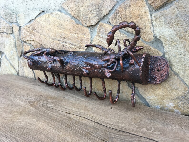 Key Holder Wall Key Holder Key Hanger Hand Forged Rack - Etsy