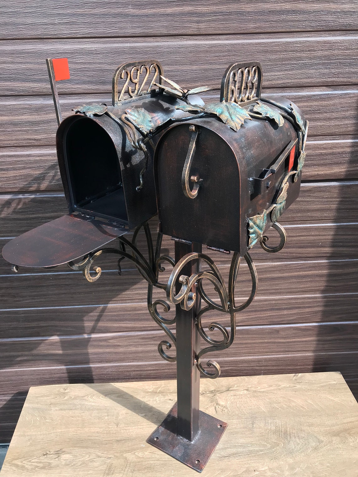 Custom mailbox mail box mailbox hand forged mailbox post | Etsy