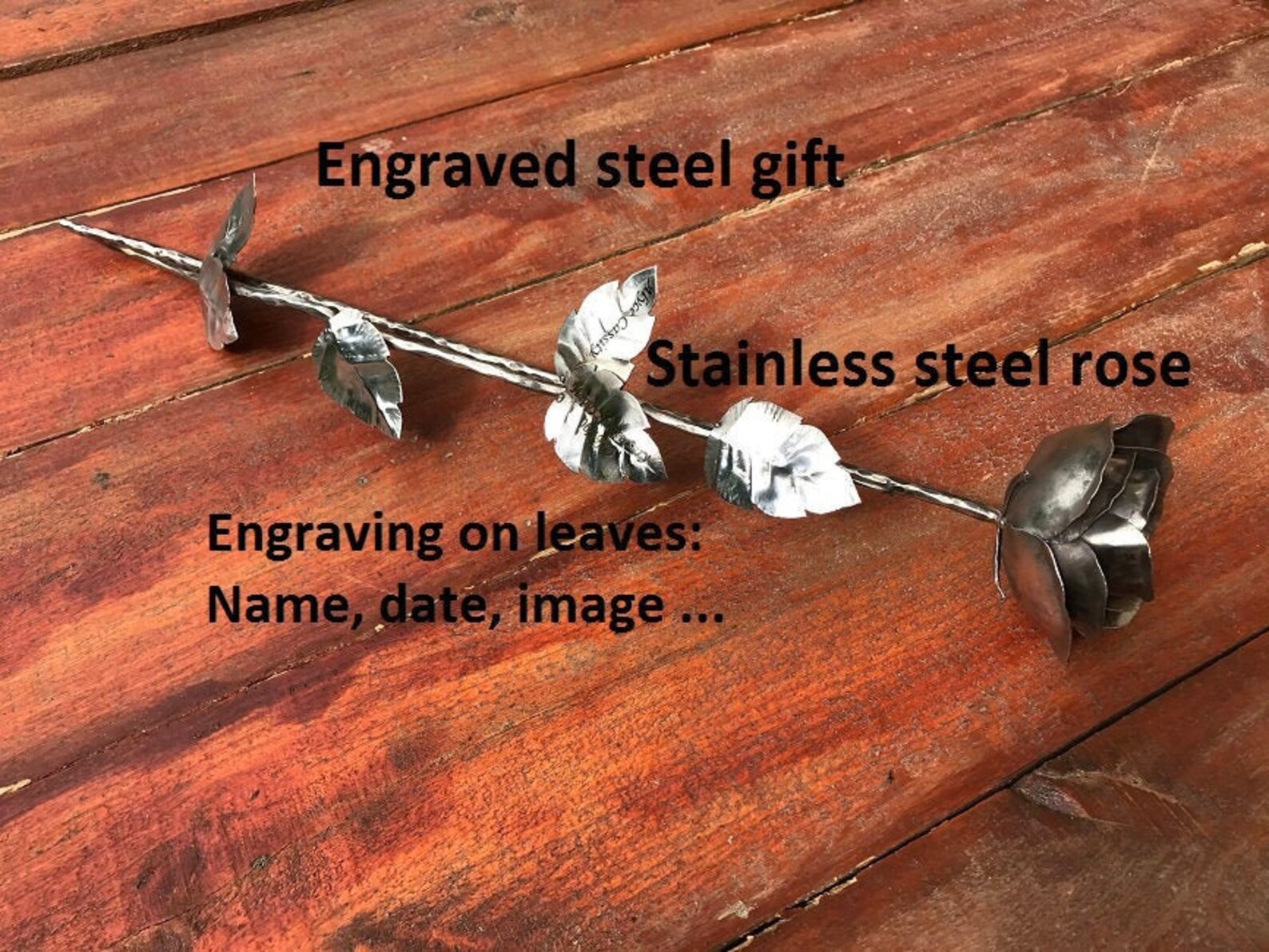 Steel Rose Steel Flower Steel Gift 11th Anniversary - Etsy