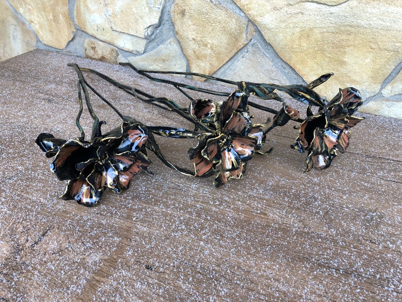 Poppy Poppies Hand Forged Poppy Metal Flower Iron Poppy | Etsy