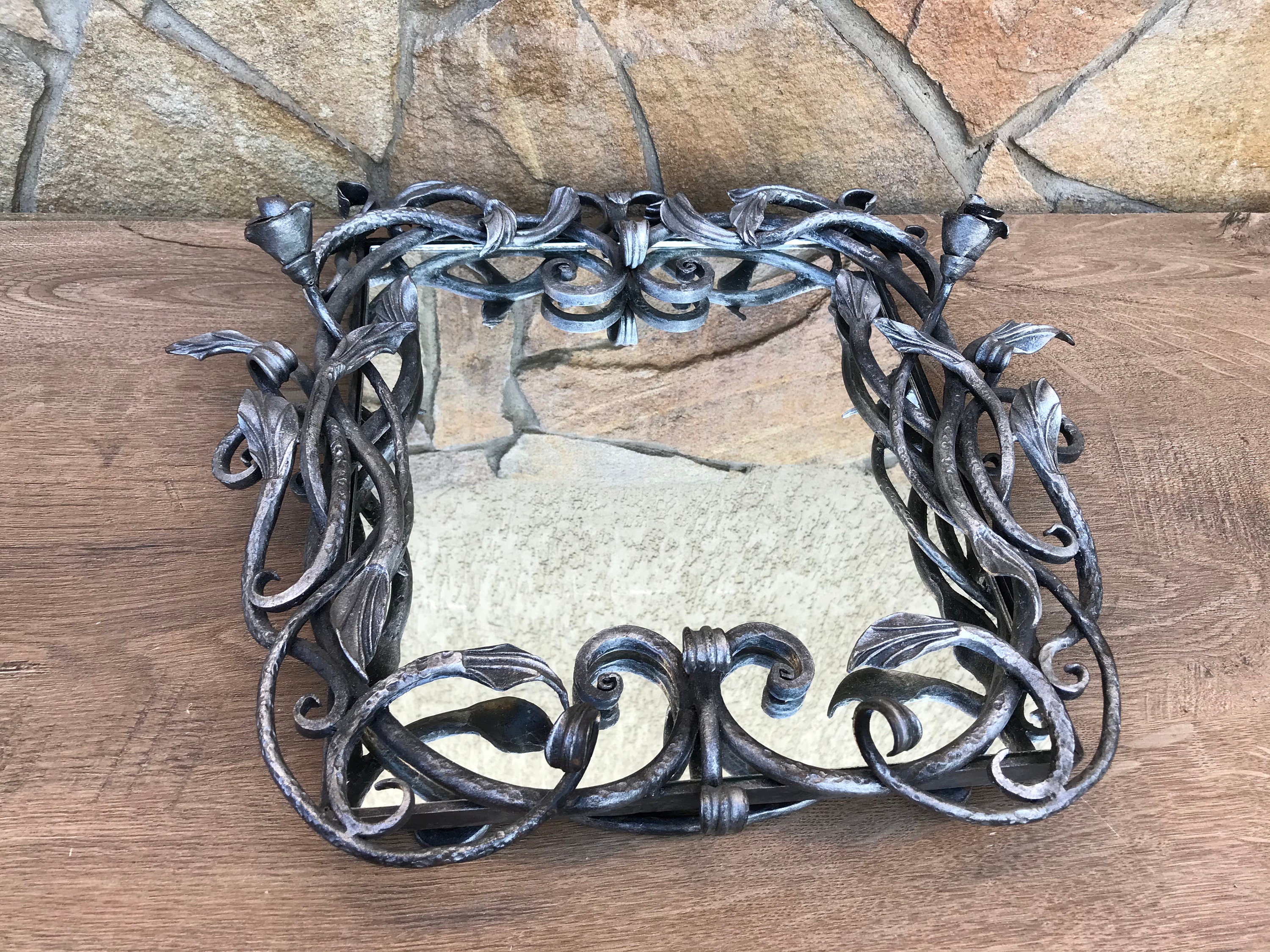 Mirror mirror frame hand forged mirror frame hallway | Etsy