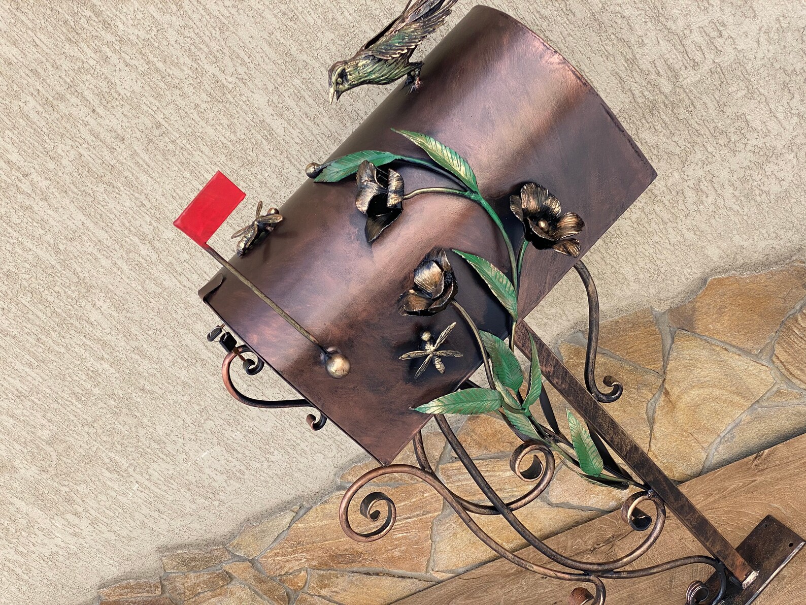 Mailbox Wild Nature Mail Box Metal Flower New Home Gift | Etsy