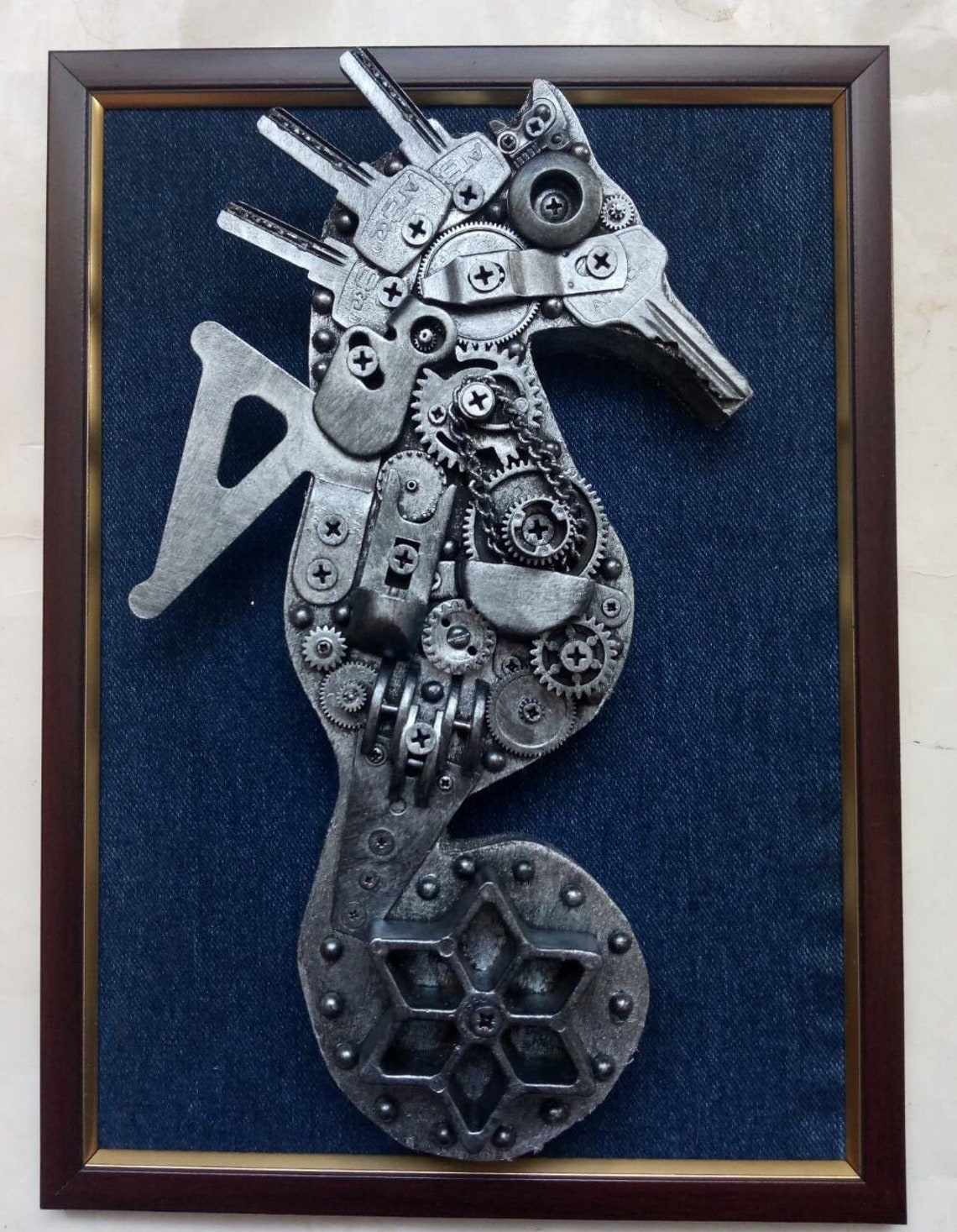 Steampunk Seahorse Sea Horse Industrial Painting Seahorse - Etsy