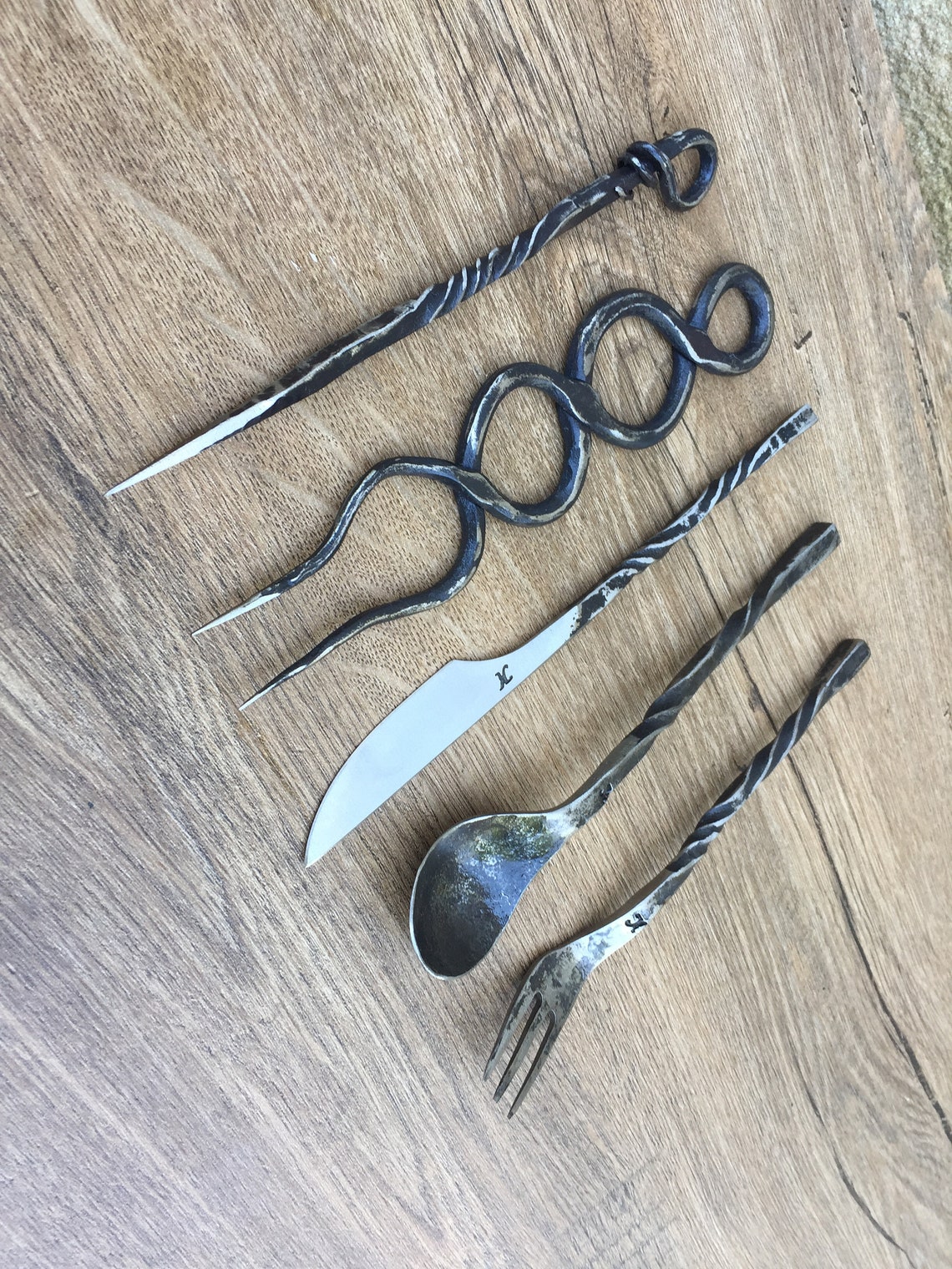 Medieval Cutlery Knife Spoon Skewer Middle Ages Cutlery | Etsy