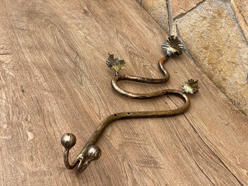 Hand forged hook wall hook steampunk hook for wall | Etsy