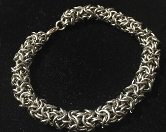 Celtic Helm Chainmail Bracelet in Stainless Steel - Etsy