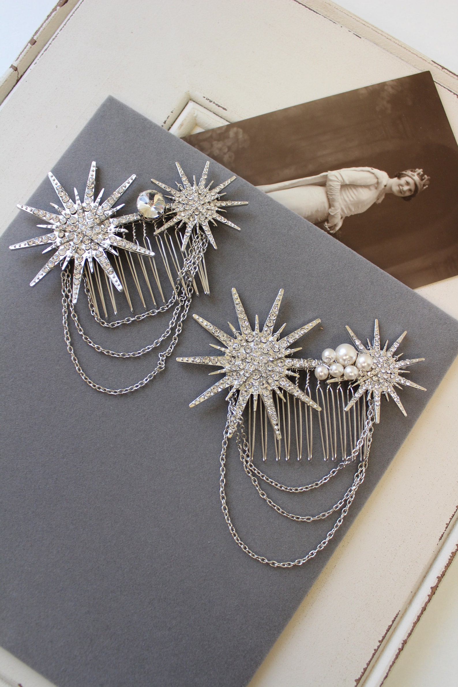 Celestial Star Hair Comb Star Bridal Headpiece wedding Hair - Etsy