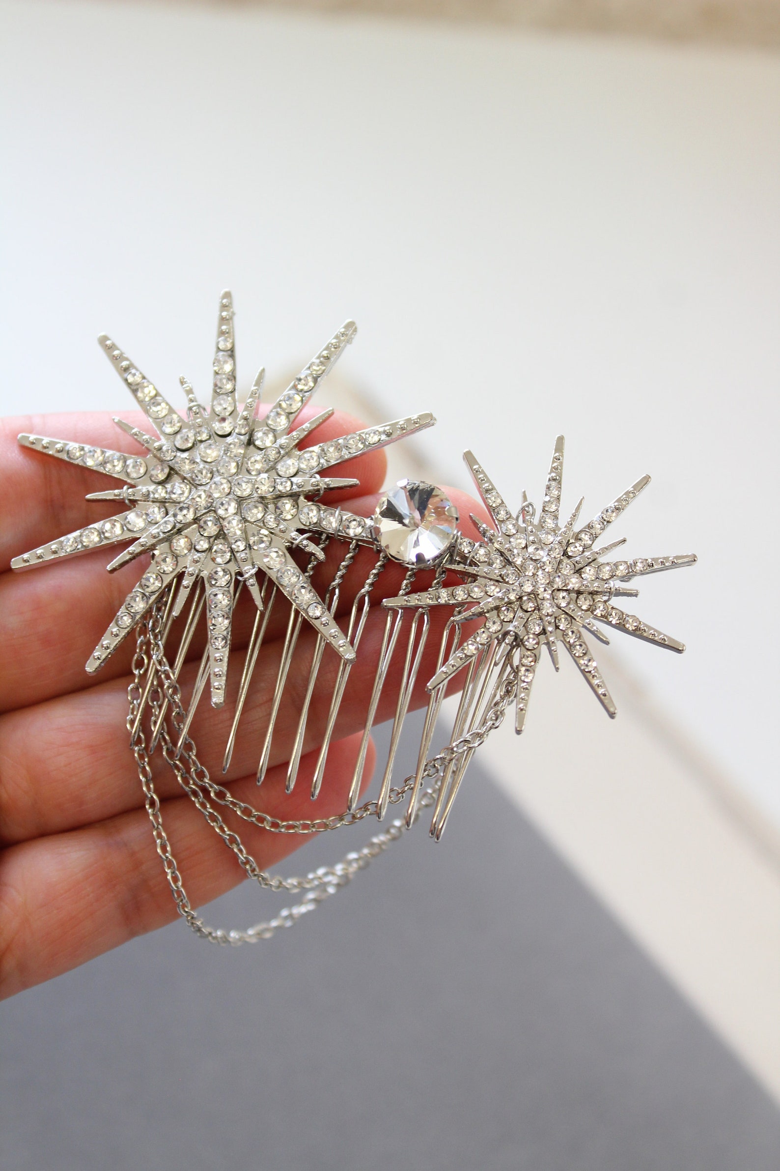 Celestial Star Hair Comb Star Bridal Headpiece wedding Hair | Etsy