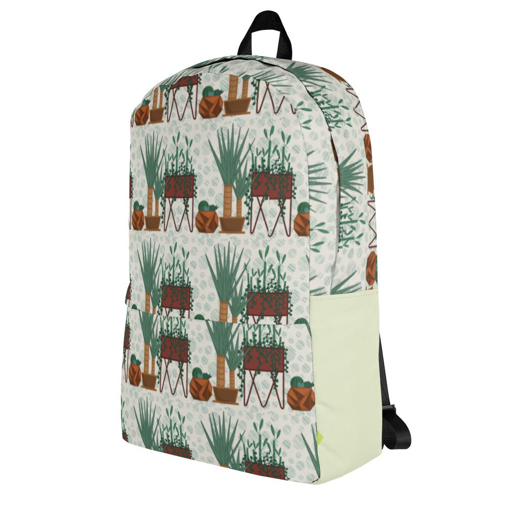 Tropical Plant Print Backpack: Water-resistant Laptop Bag - Etsy