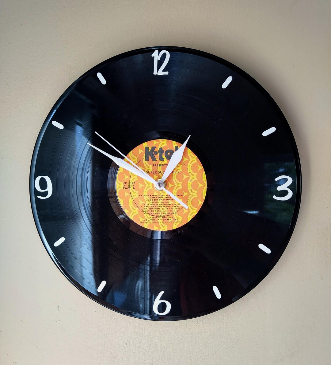 Record Clock Vinyl Retro K-tel Records Wall Clocks Home Decor - Etsy