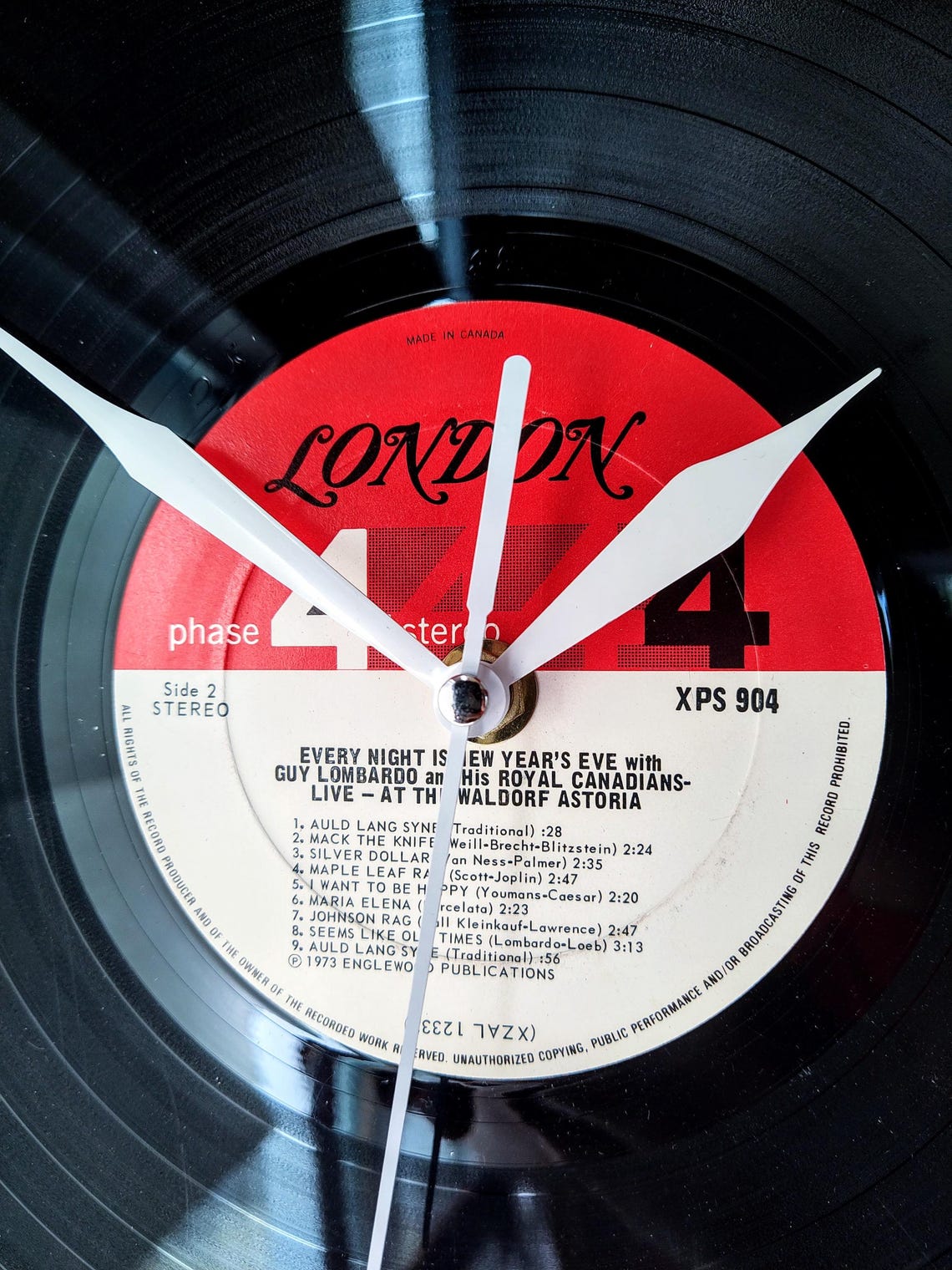 Record Clock Vinyl Clock Retro Vinyl Upcycled London Records Lps 33 ...