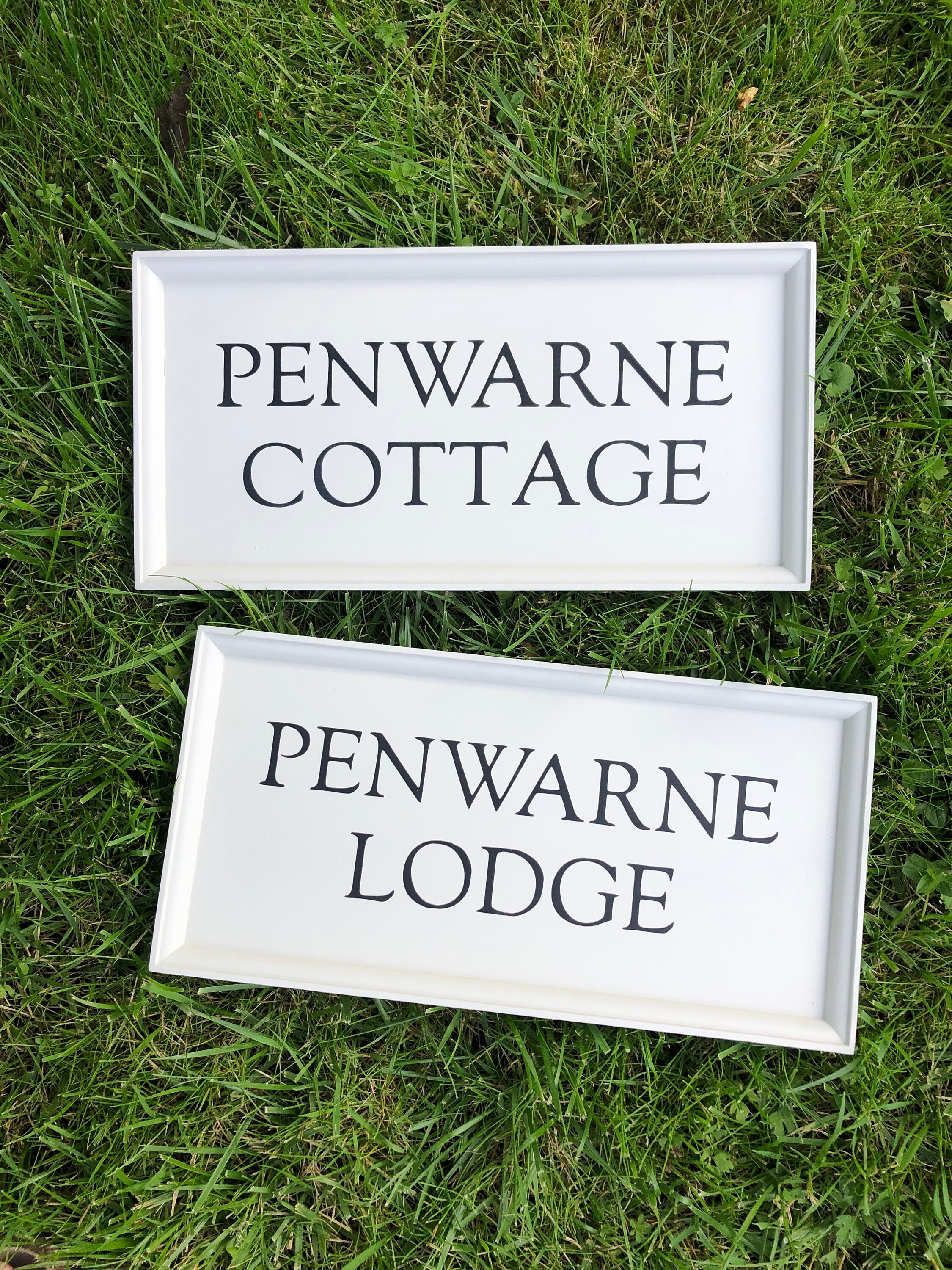 Personalised Painted Framed House Name Sign | Traditional Signage ...