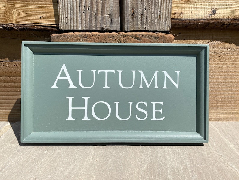 Personalised Painted and Framed Cottage Sign | Farrow and Ball Downpipe ...