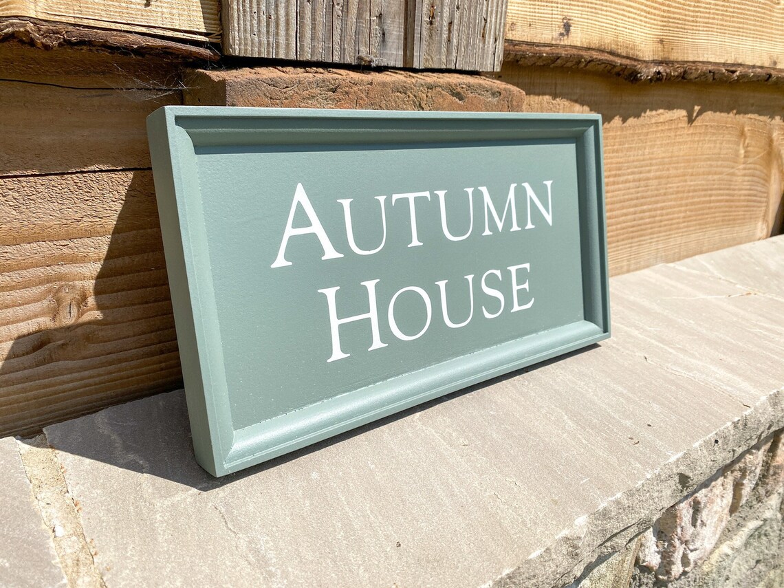 Personalised Painted Framed Cottage Sign Colonial Sign Farrow and Ball ...