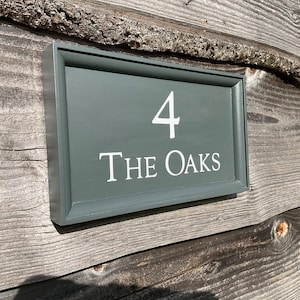 Personalised Painted Framed House Name Sign | Traditional Signage ...