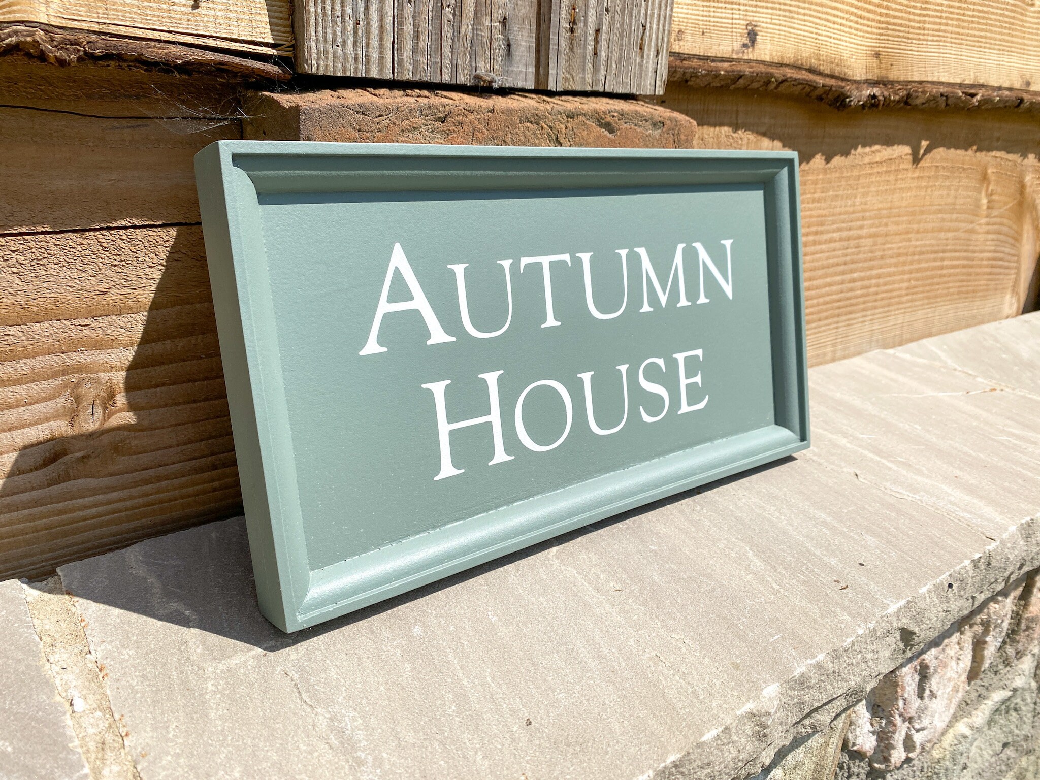 Modern Personalised Painted and Framed Cottage Sign | Farrow and Ball ...
