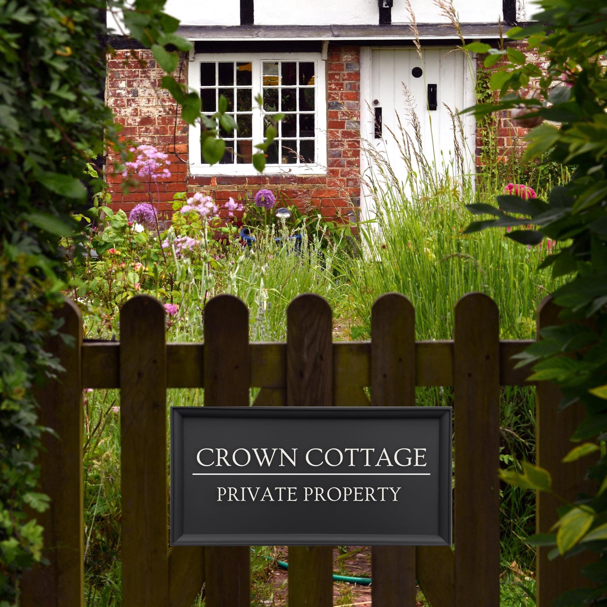 Personalised Painted Framed House Name Sign | Traditional Signage ...