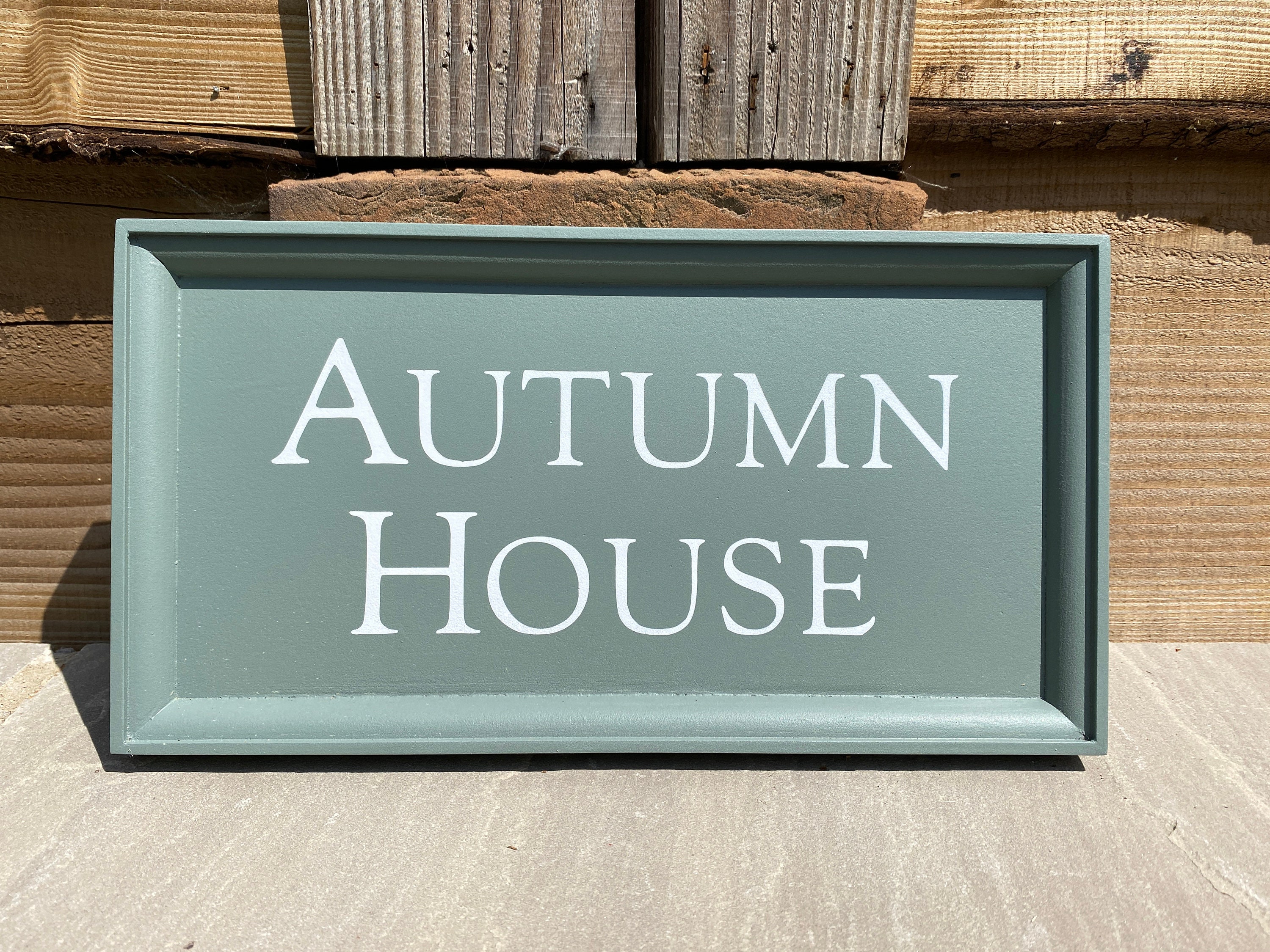 Personalised Painted Framed House Name Sign | Traditional Signage ...