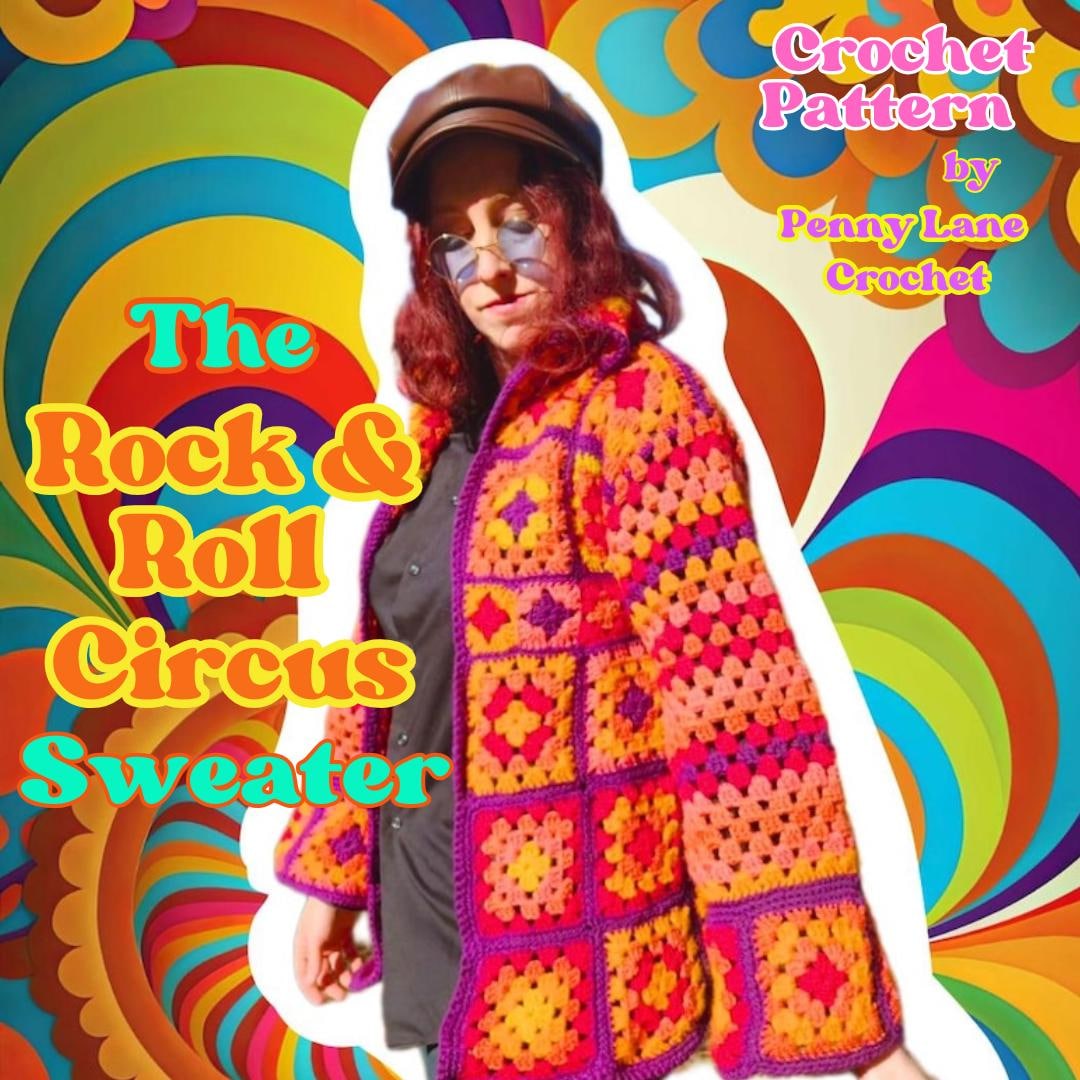 CROCHET PATTERN: the Rock and Roll Circus Sweater (replica) / Homage ...