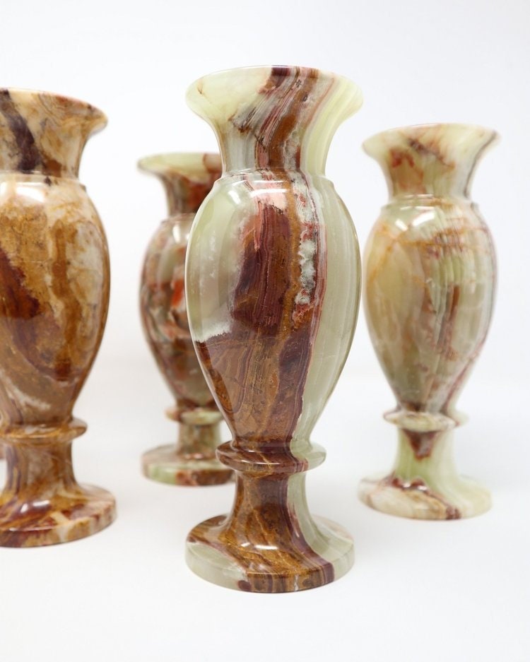 8 Inch Onyx Vase, Onyx Flower Pot, Gemstone Vases, Natural Stone Vase ...