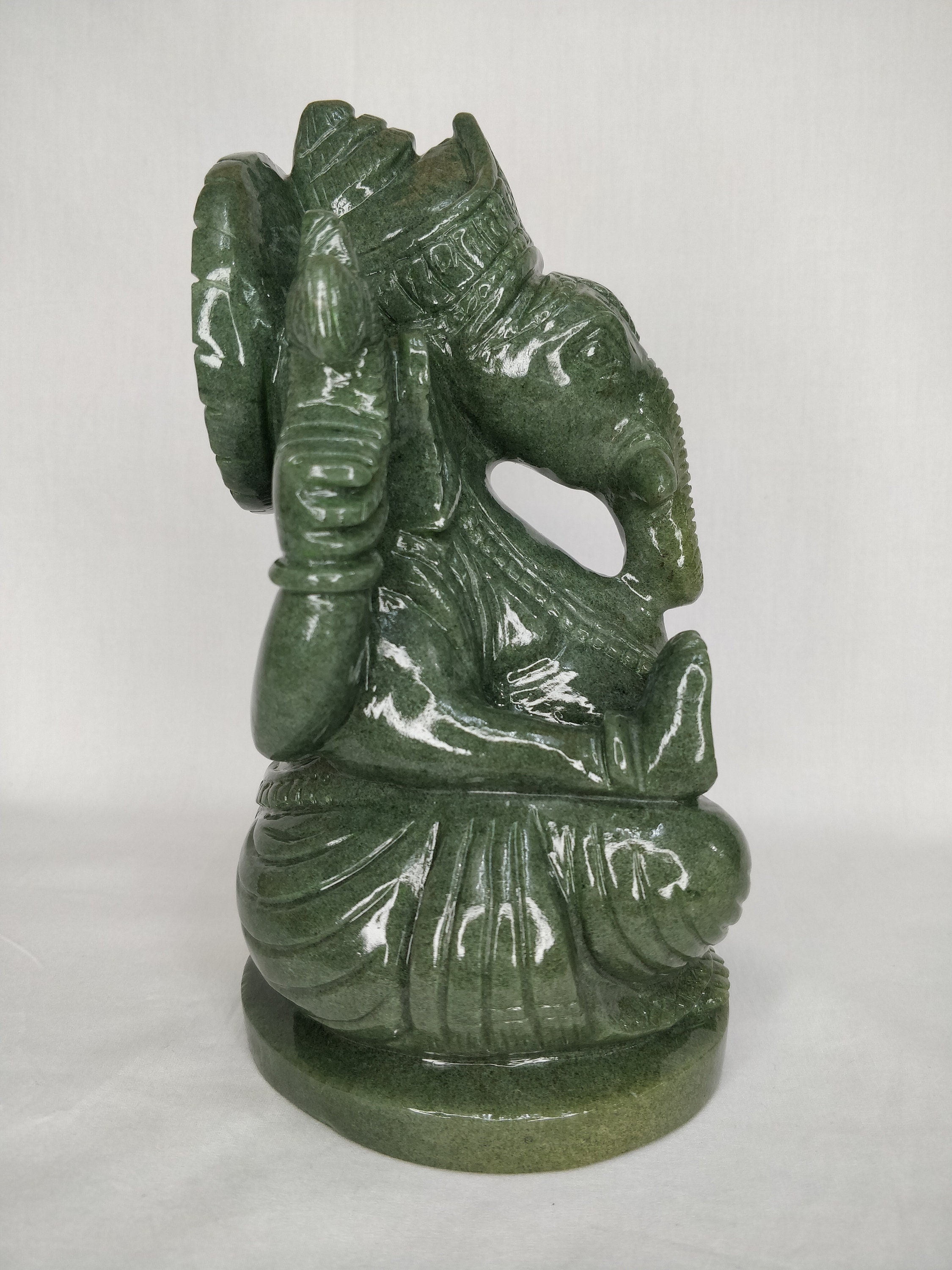 Jade Ganesha, Jade Ganpati, Gemstone Ganesha, Gem Sculptures ...