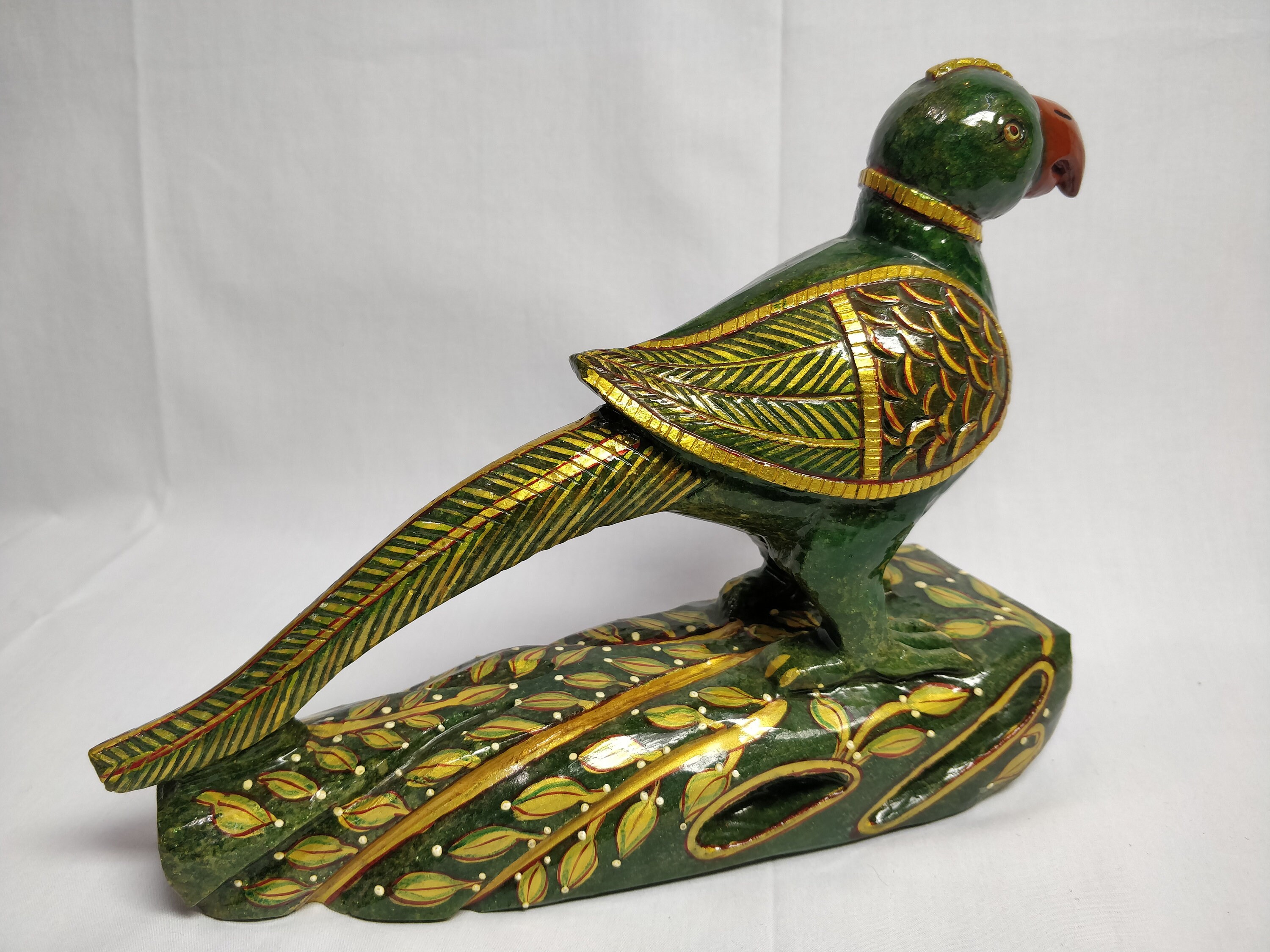 Jade Stone Parrot, Gemstone Birds, Aventurine Parrot, Carved Stone ...