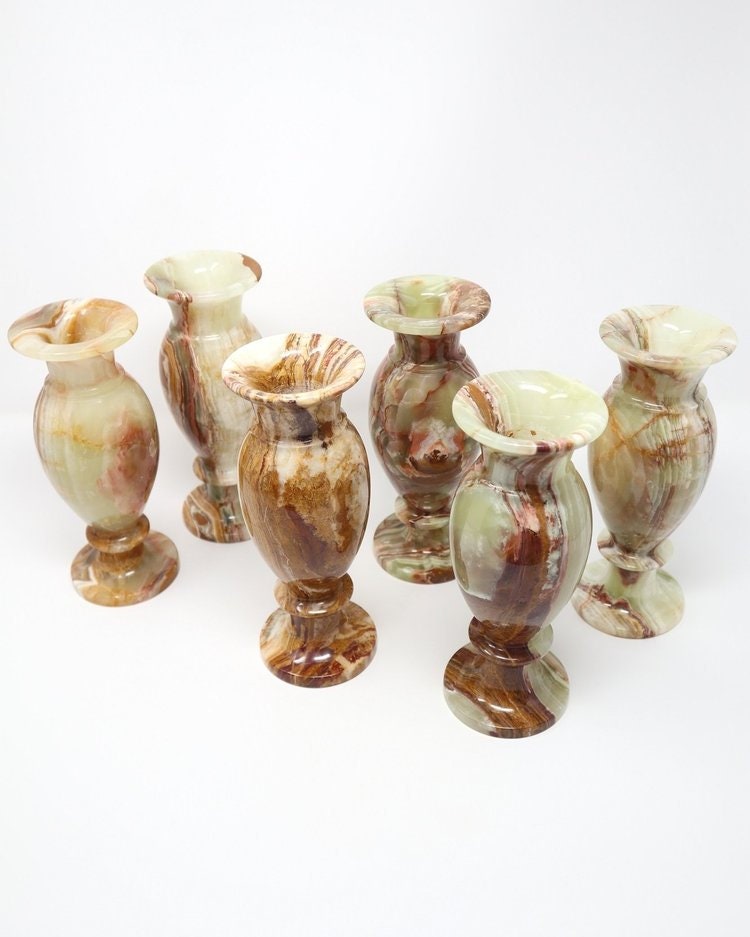 8 Inch Onyx Vase, Onyx Flower Pot, Gemstone Vases, Natural Stone Vase ...