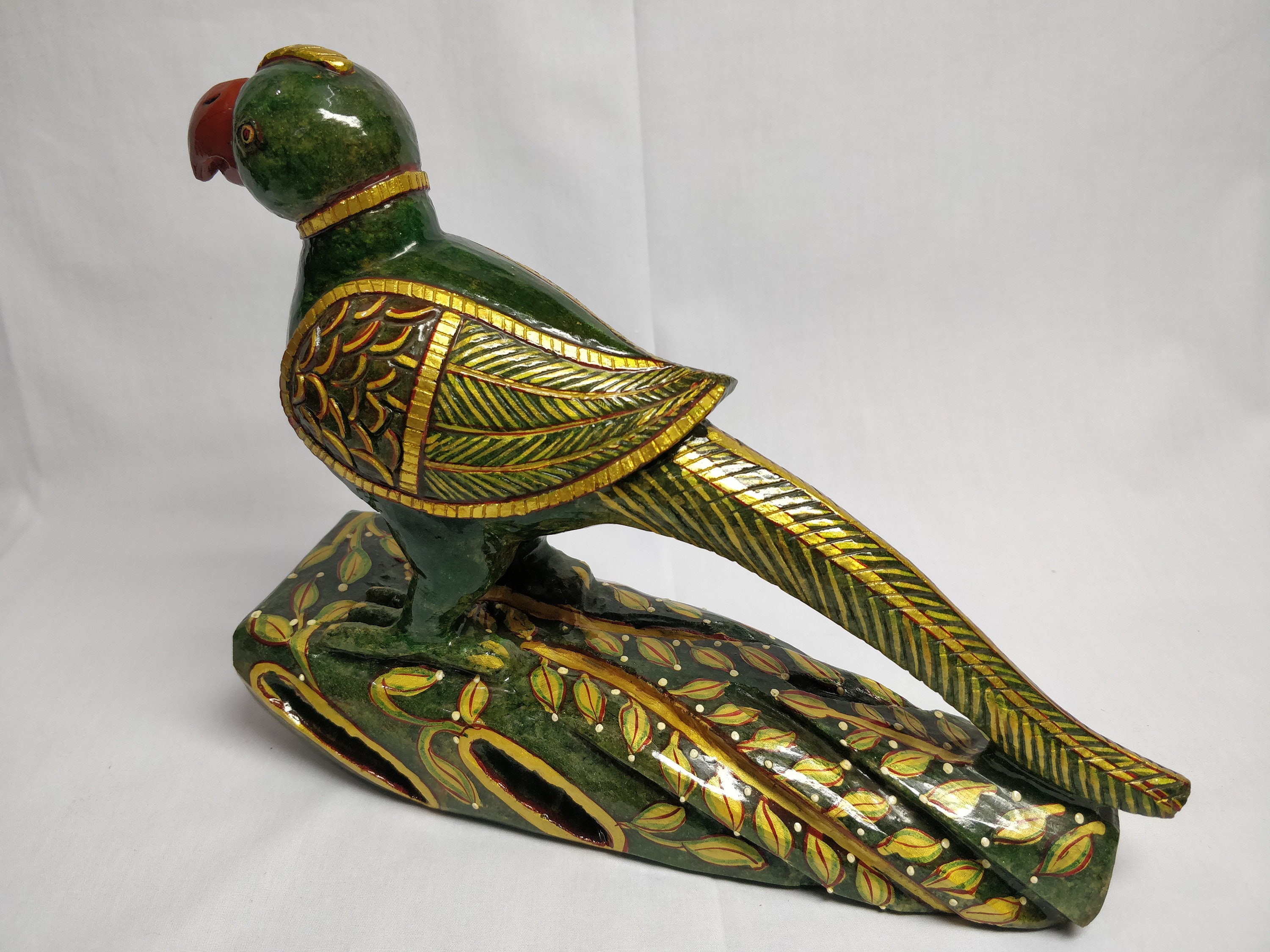 Jade Stone Parrot, Gemstone Birds, Aventurine Parrot, Carved Stone ...