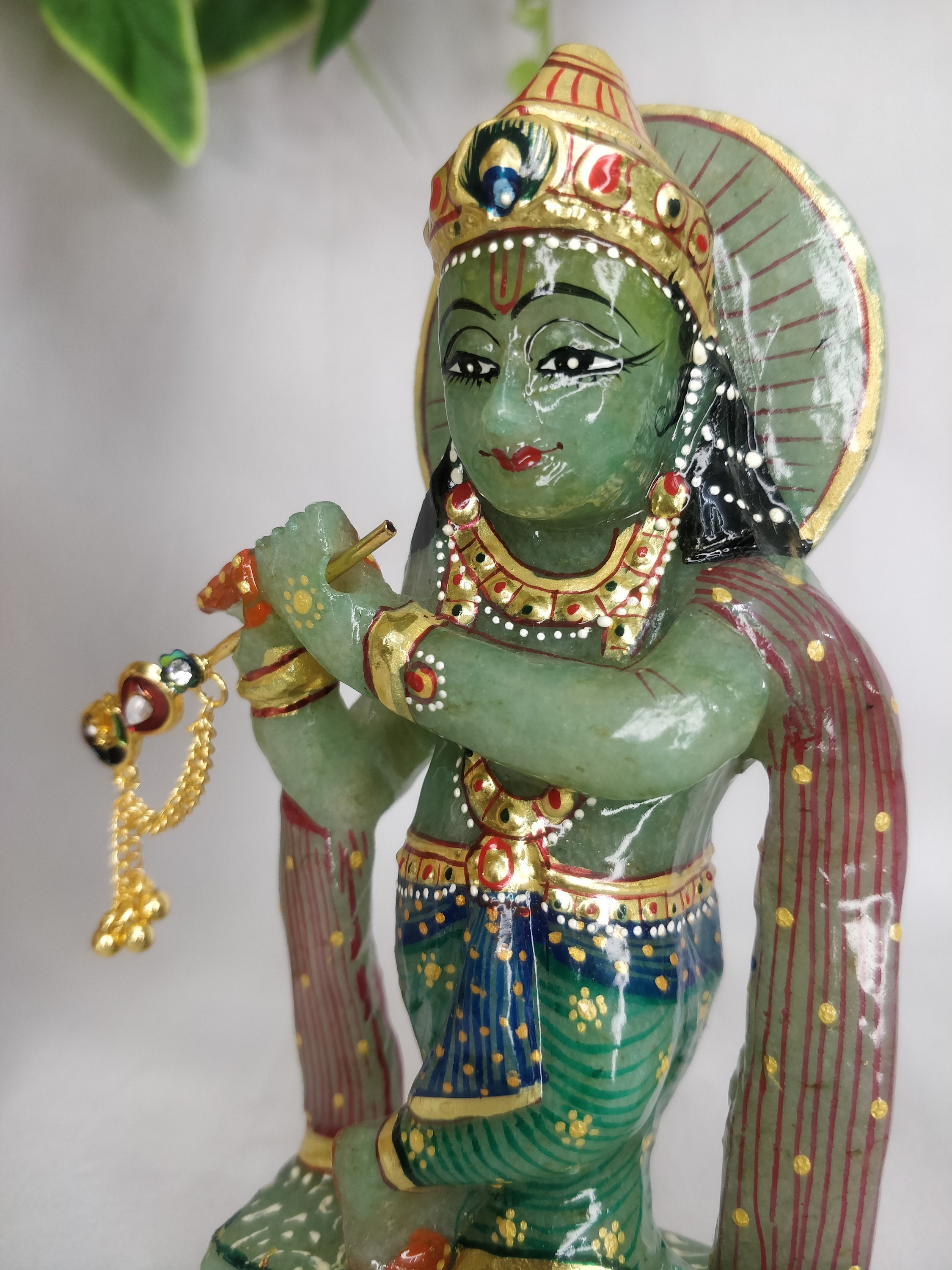 Jade Krishna Statue Lord Krishna Krishna Idol Lord Gopal - Etsy