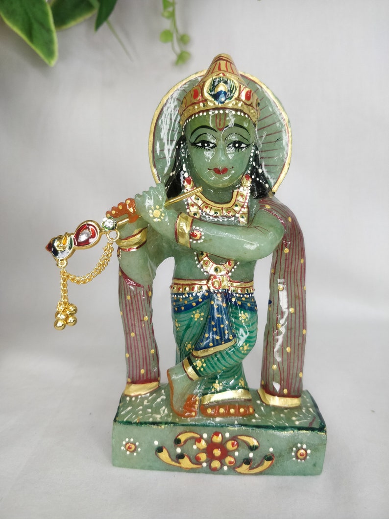 Jade Krishna Statue Lord Krishna Krishna Idol Lord Gopal - Etsy