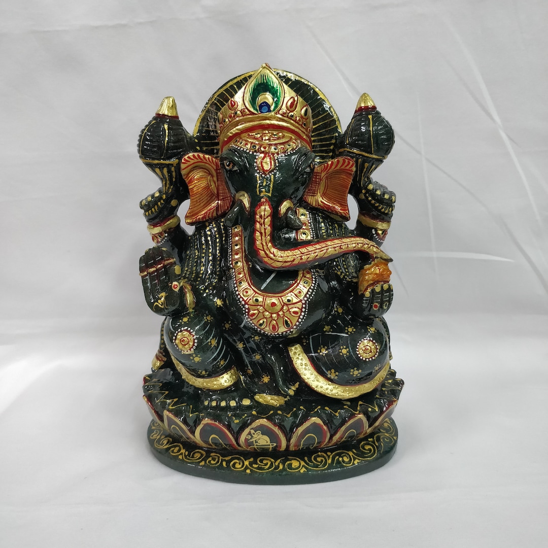 Jade Ganesha, Religious Spiritual Gemstone Ganesh, Ganesh Statue ...