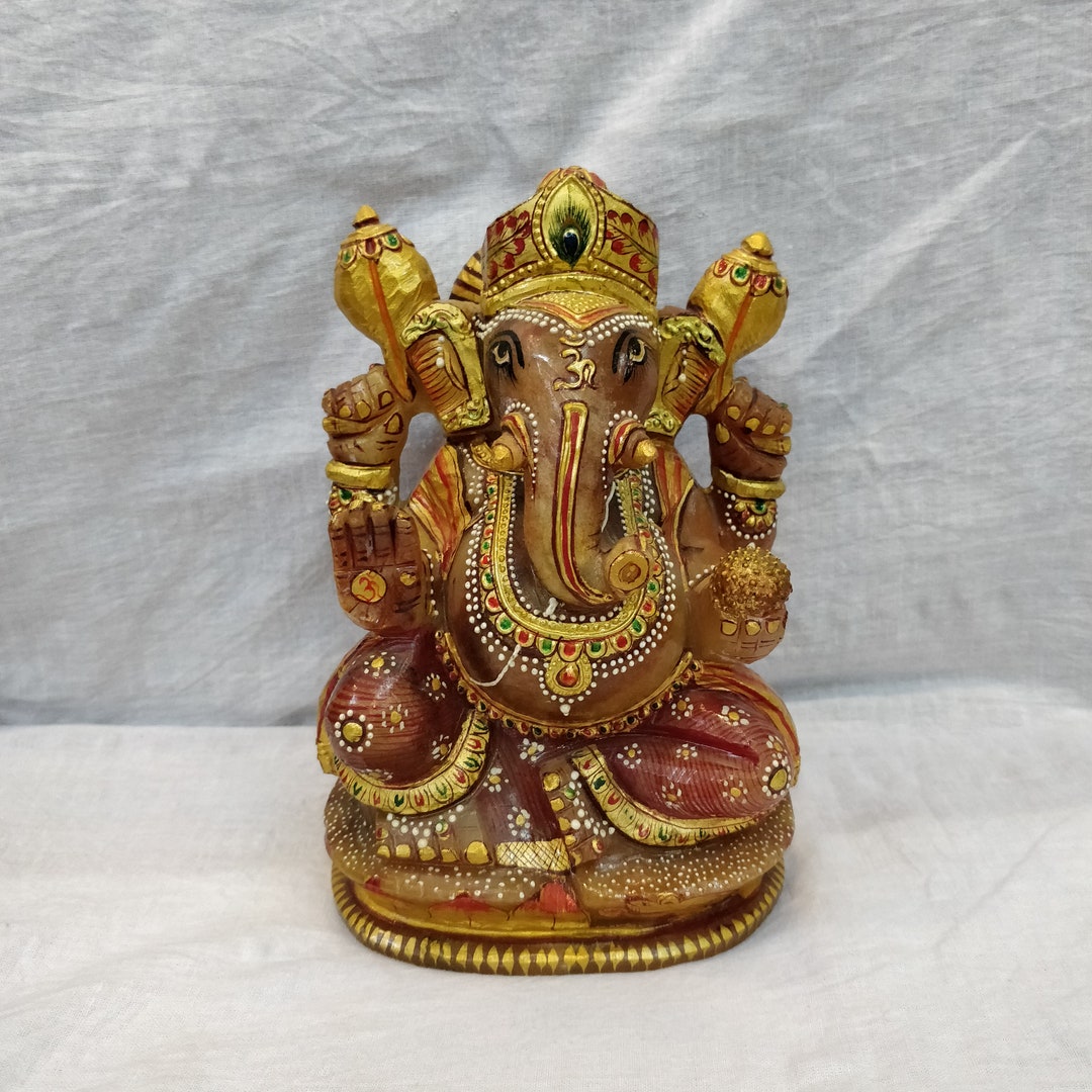 Jade Stone Ganesha, Religious Gemstone Ganesh, Spiritual Gem Figurines ...