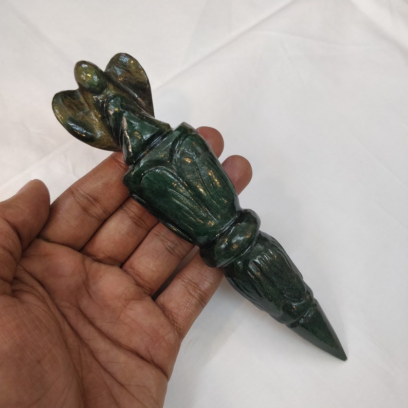 Green Jade Wand Healing Wand Divination Wand Spiritual - Etsy