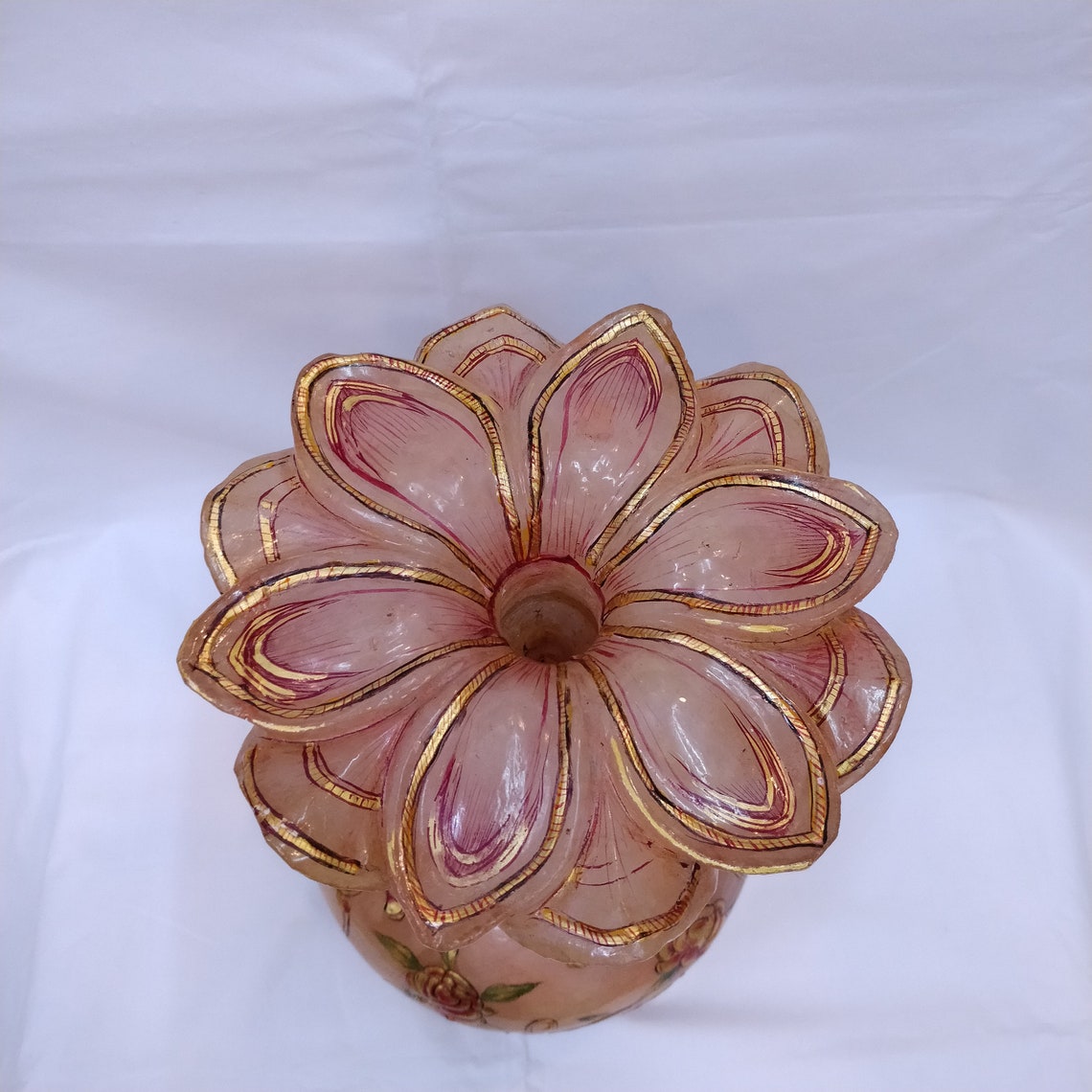 Rose Quartz Flower Pot Rose Quartz Flower Vase Home - Etsy