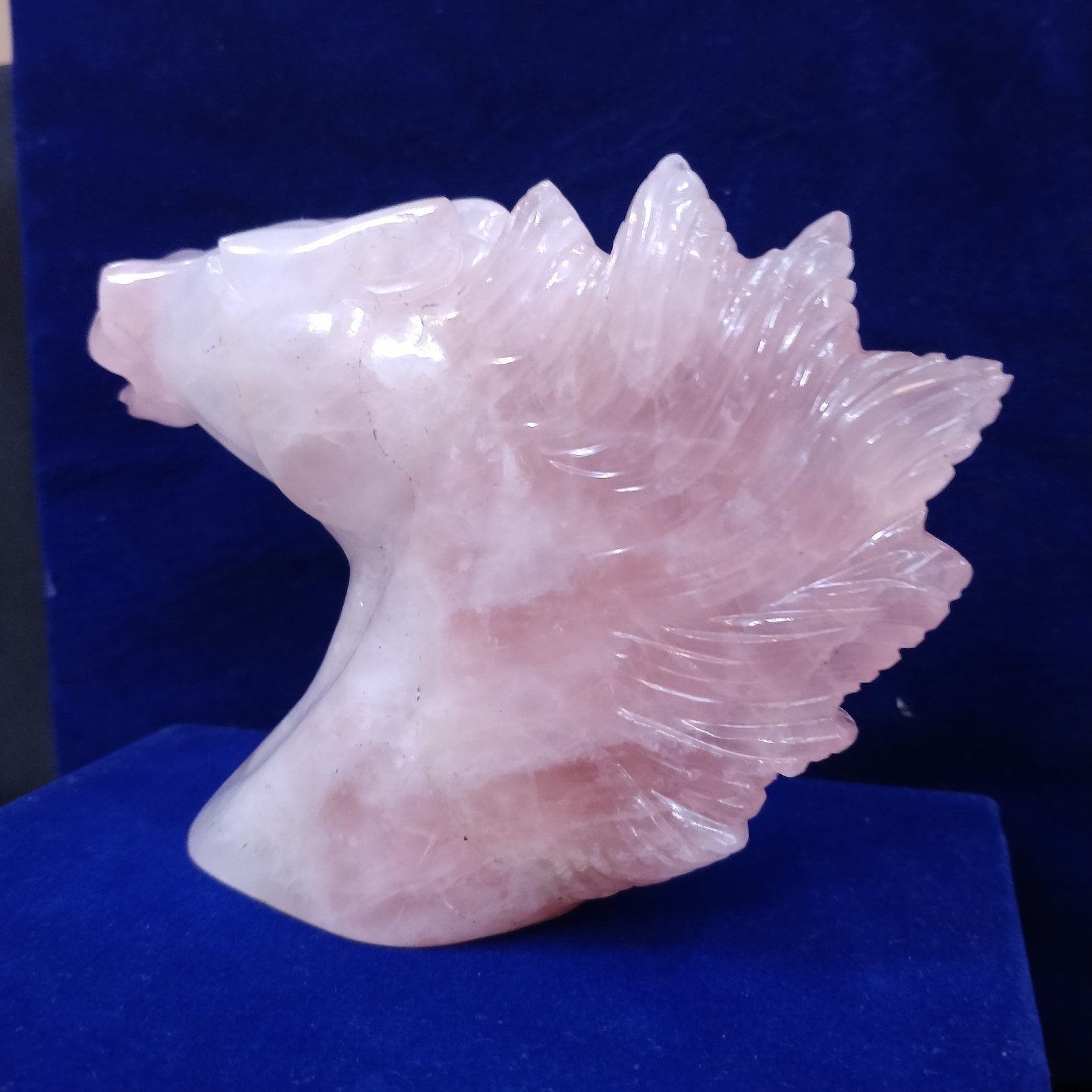 Rose Quartz Horse, Gemstone Horse, Rose Quartz Horse Head, Horse ...