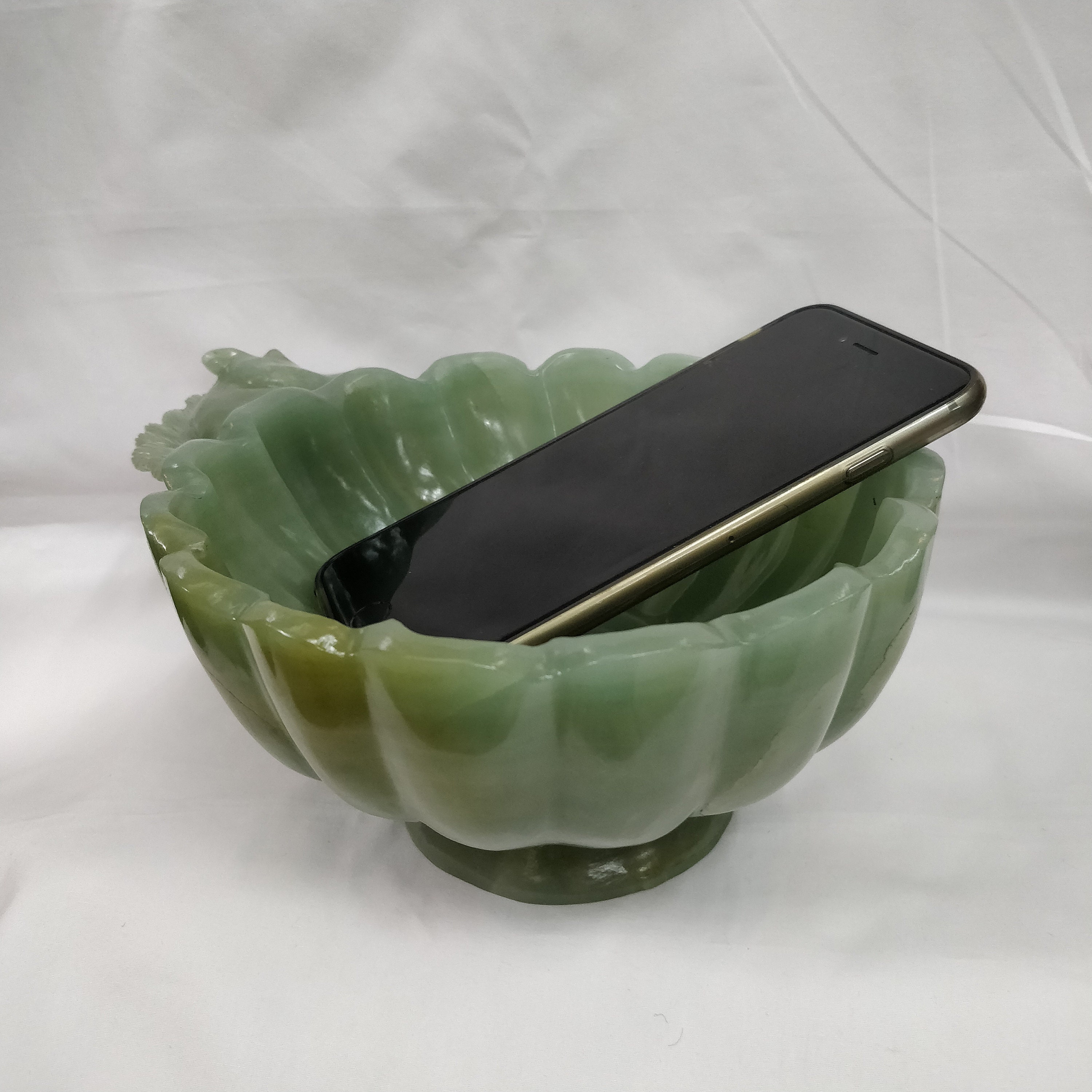 Jade Stone Bowl, Gemstone Bowl, Offering Bowl, Crystal Bowl, Healing ...
