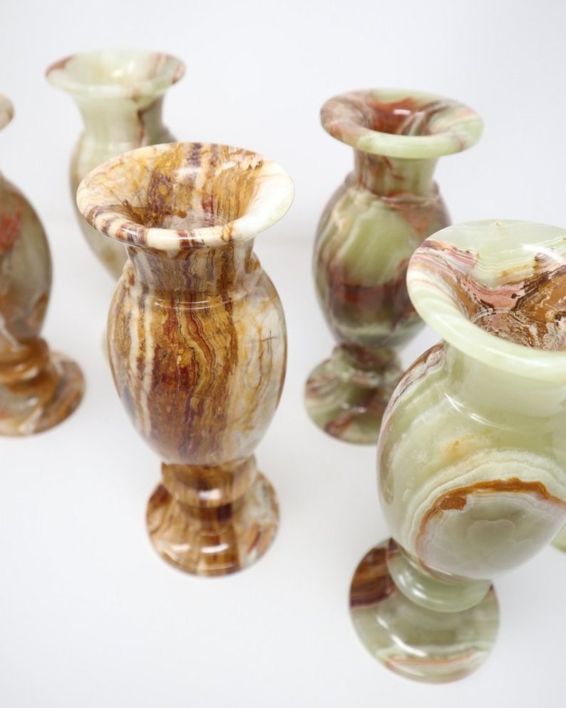 8 Inch Onyx Vase, Onyx Flower Pot, Gemstone Vases, Natural Stone Vase ...