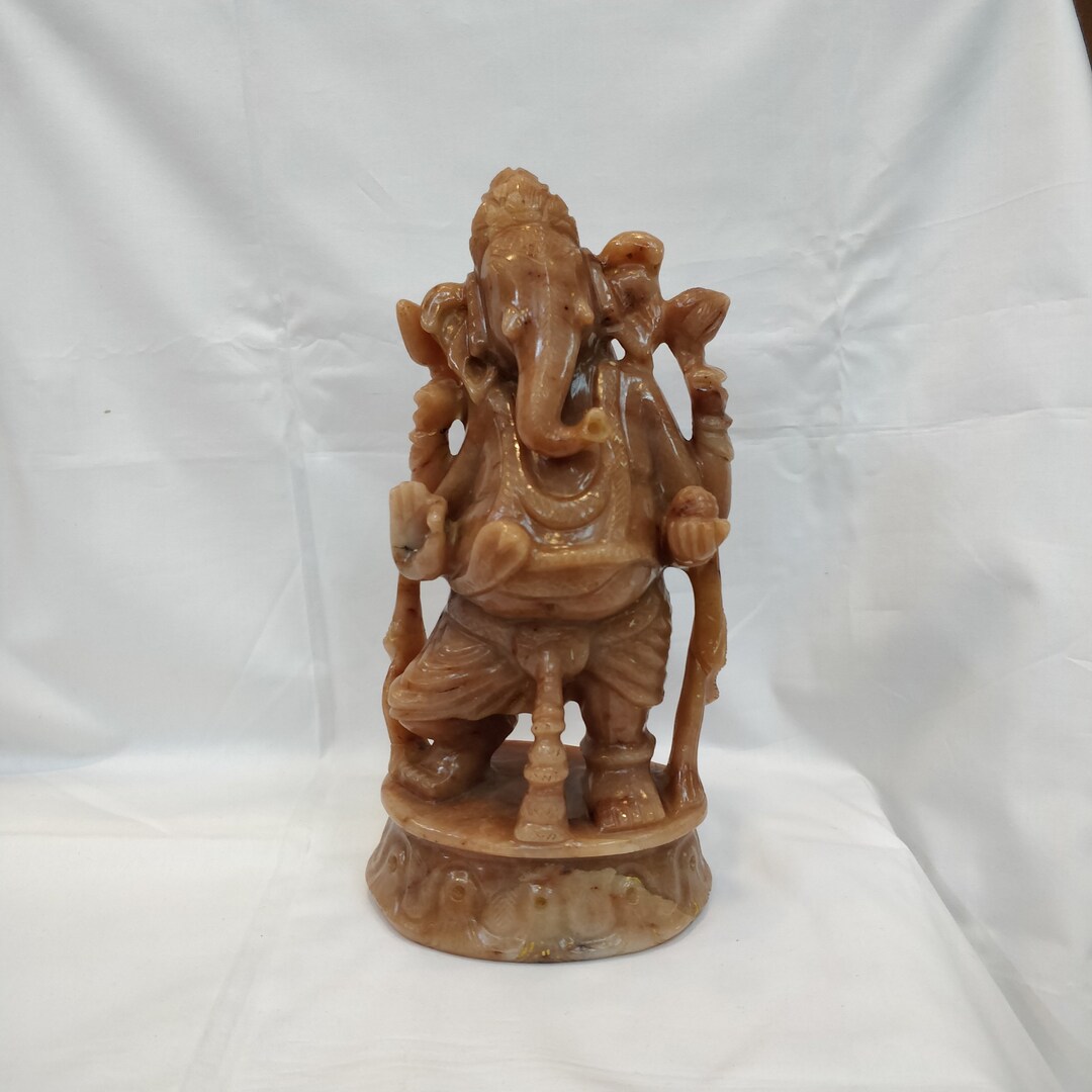 Jade Ganesha, Aventurine Ganesha, Religious Gemstone Statues, Ganesh ...