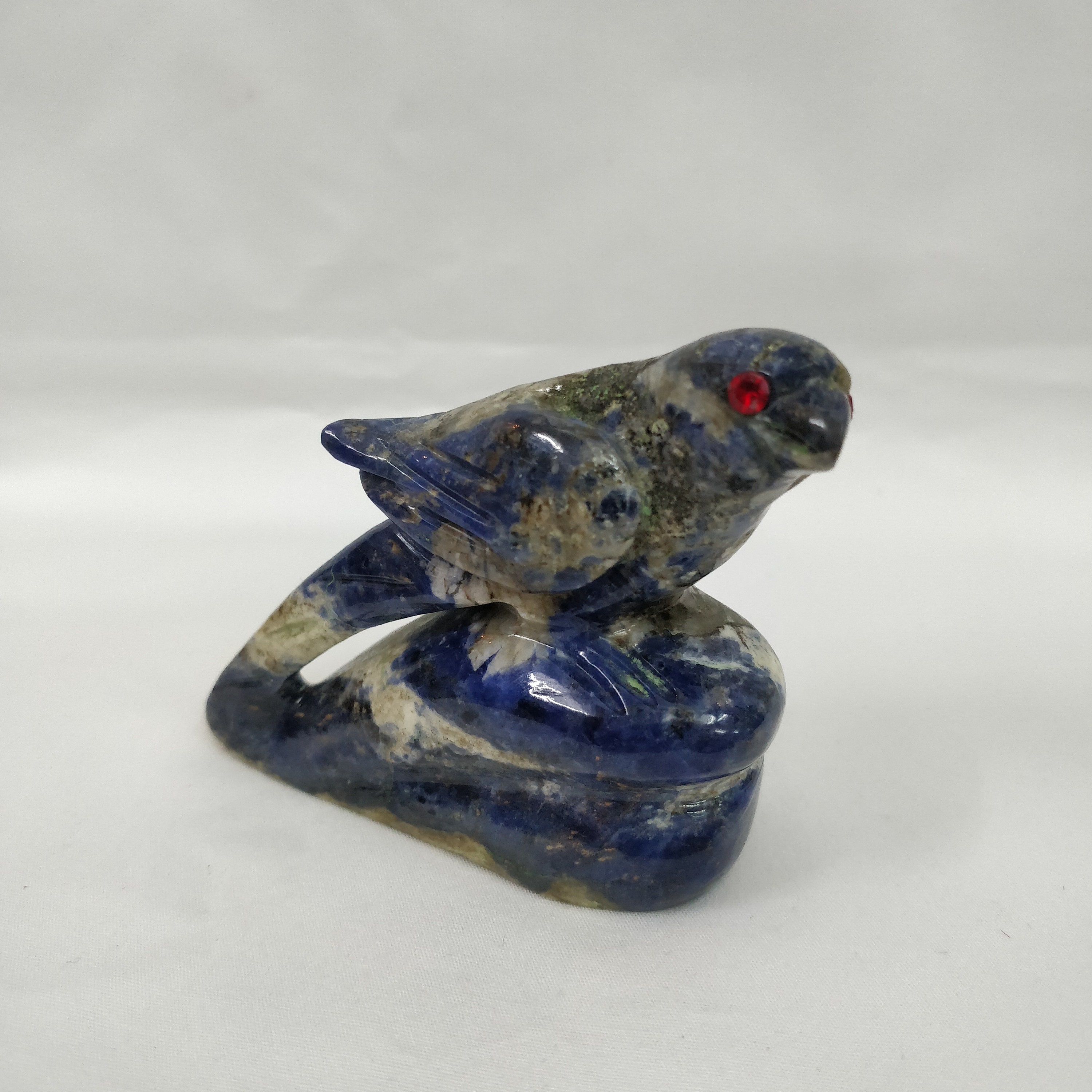 Sodalite Gemstone Bird, Bird Figurines, Carved Stone Bird, Carving Bird ...