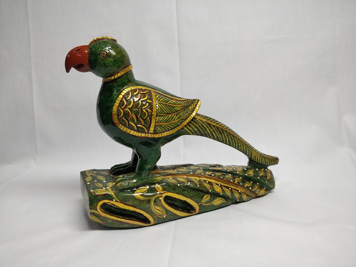 Jade stone parrot Gemstone Birds Aventurine Parrot carved | Etsy