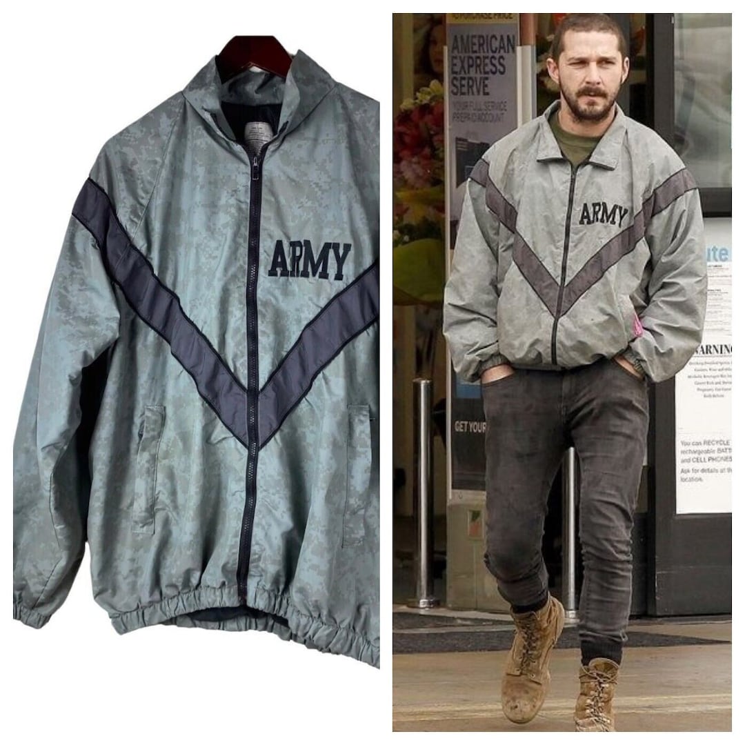 Vtg 90s US ARMY Windbreaker Jacket Coat Mens Large Green Camouflage ...