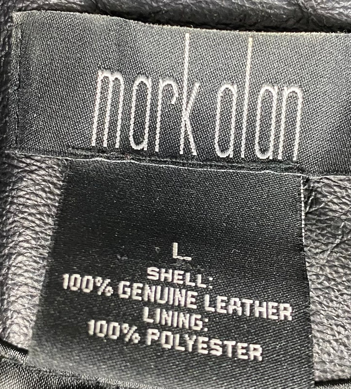 Y2k Mark Alan Large 12 14 Vest Jacket 100% LEATHER Black Zip up Slvlss ...