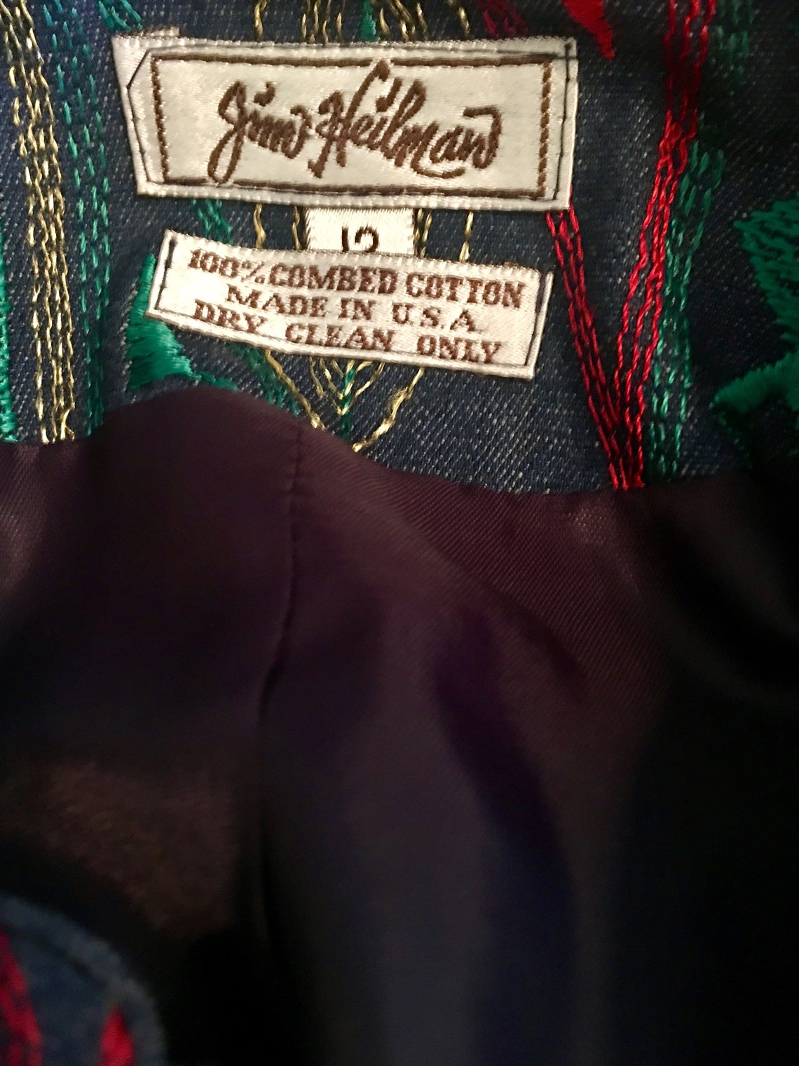 Vintage Jim Heilman Embroidered Jacket - Etsy