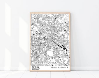 Berlin map | Etsy